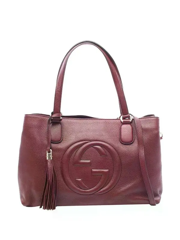Gucci 2000-2015 Medium Leather Soho Working Satchel - Red