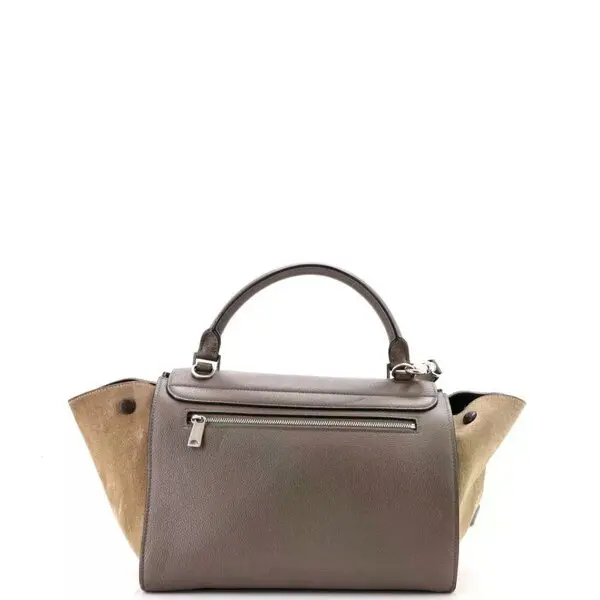 Celine Trapeze Bag Leather Small Satchel