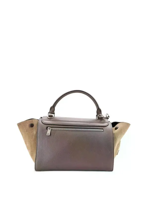 Celine Trapeze Bag Leather Small Satchel - Brown