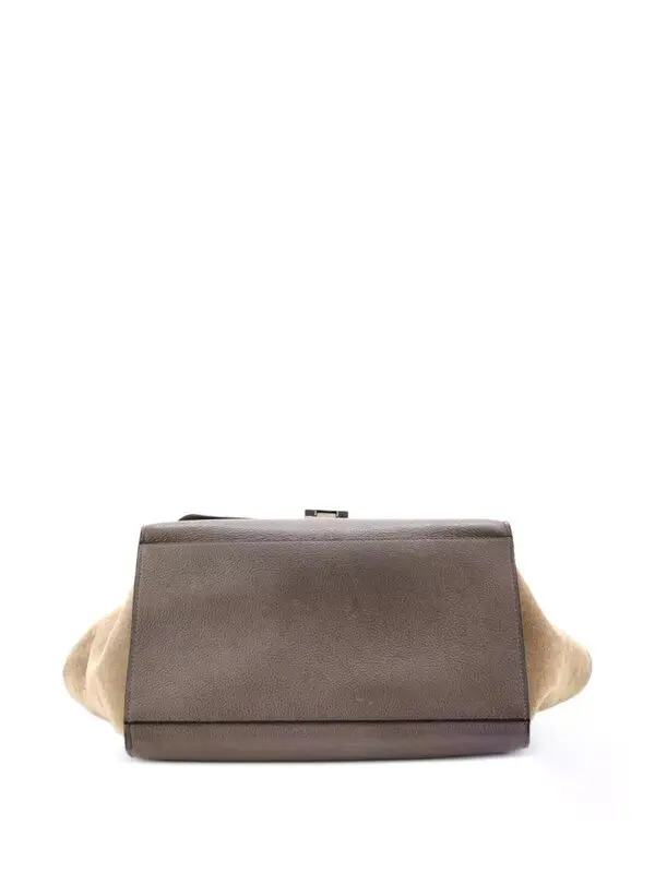 Celine Trapeze Bag Leather Small Satchel - Brown