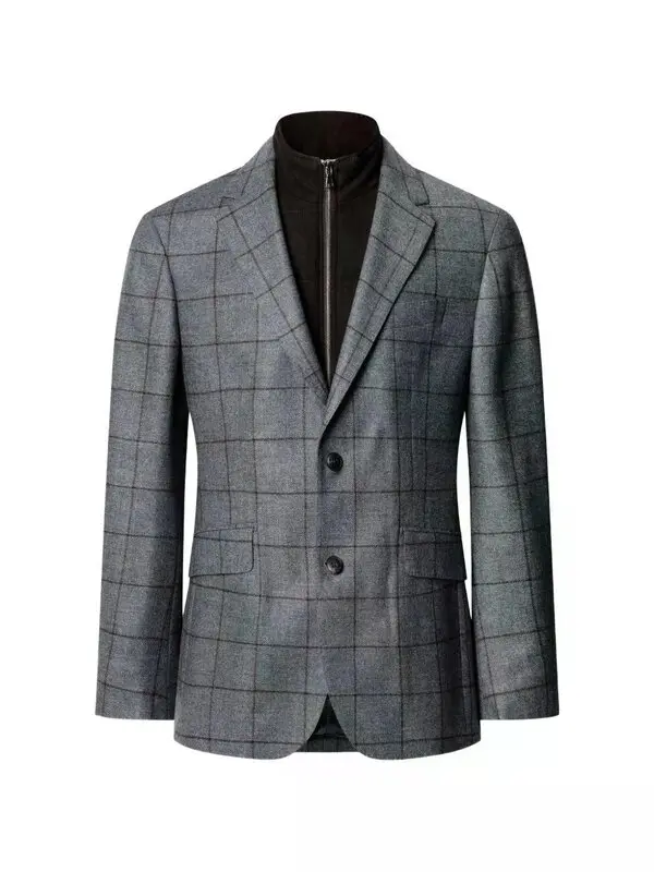 HACKETT  Windowpane-check Bib-detail Blazer