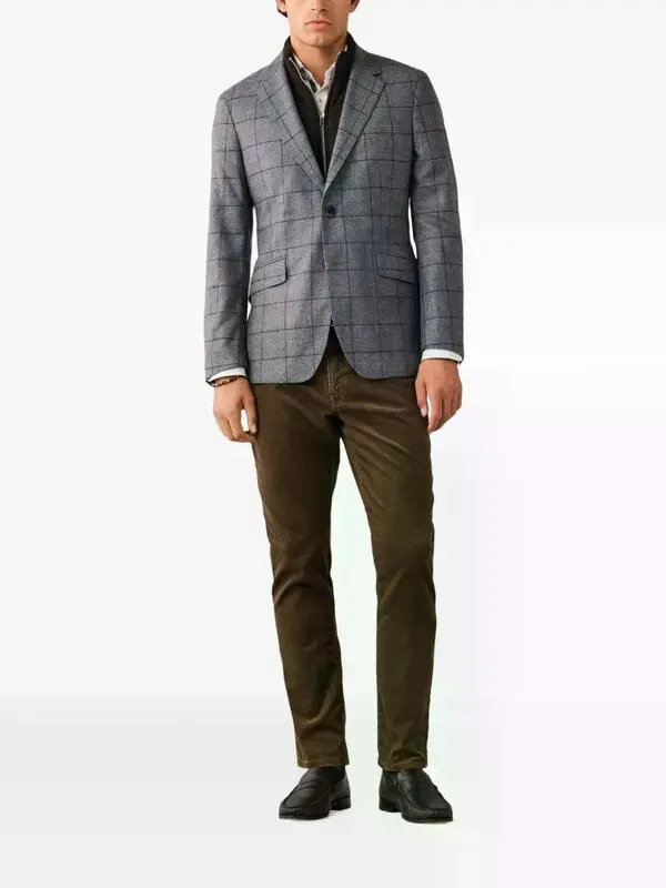 HACKETT  Windowpane-check Bib-detail Blazer