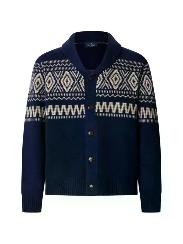 HACKETT  Fair Isle Shawl-collar Cardigan