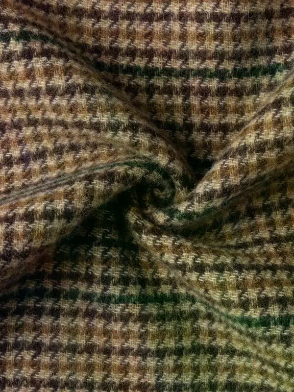 HACKETT  Check-pattern Fringed Scarf