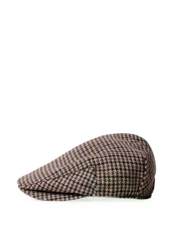 HACKETT  Houndstooth-pattern Flat Cap