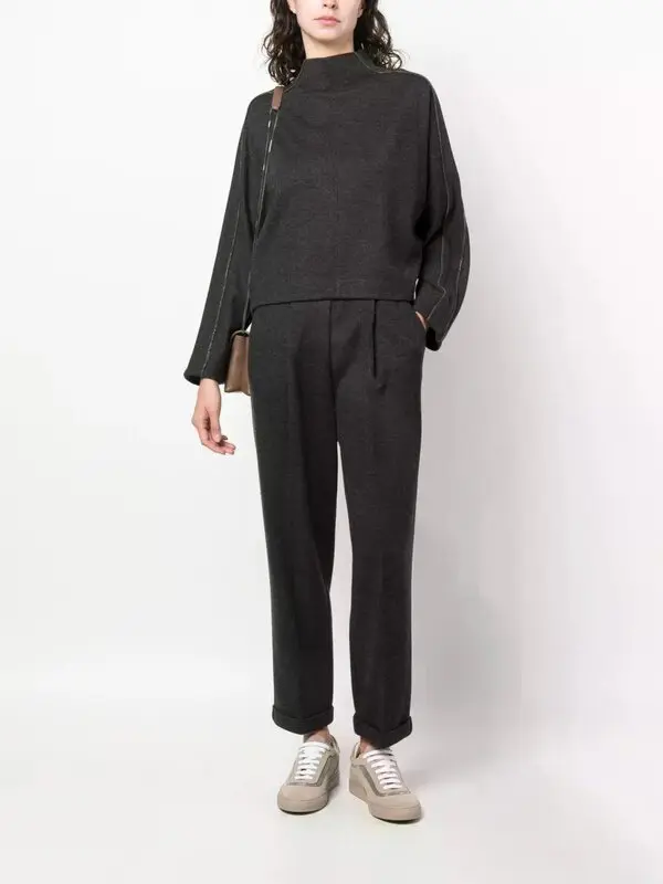 Brunello Cucinelli Pleated Cashmere-blend Trousers
