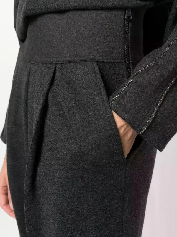 Brunello Cucinelli Pleated Cashmere-blend Trousers