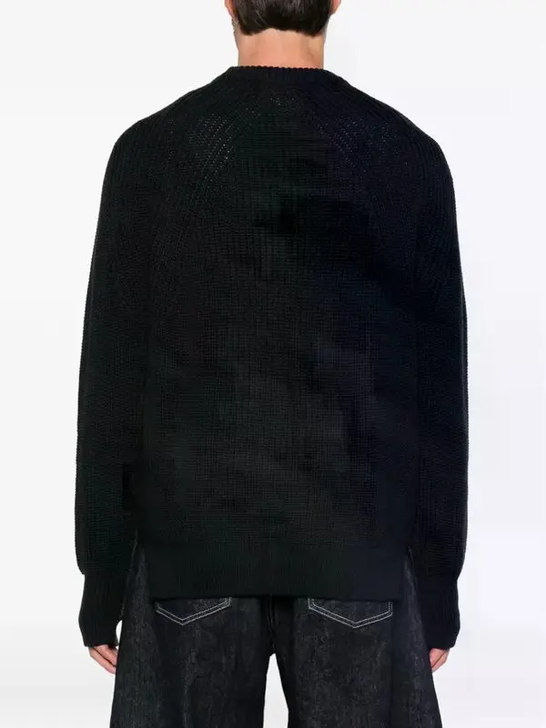 Comme Des Garçons Ribbed-knit Raglan-sleeve Sweater