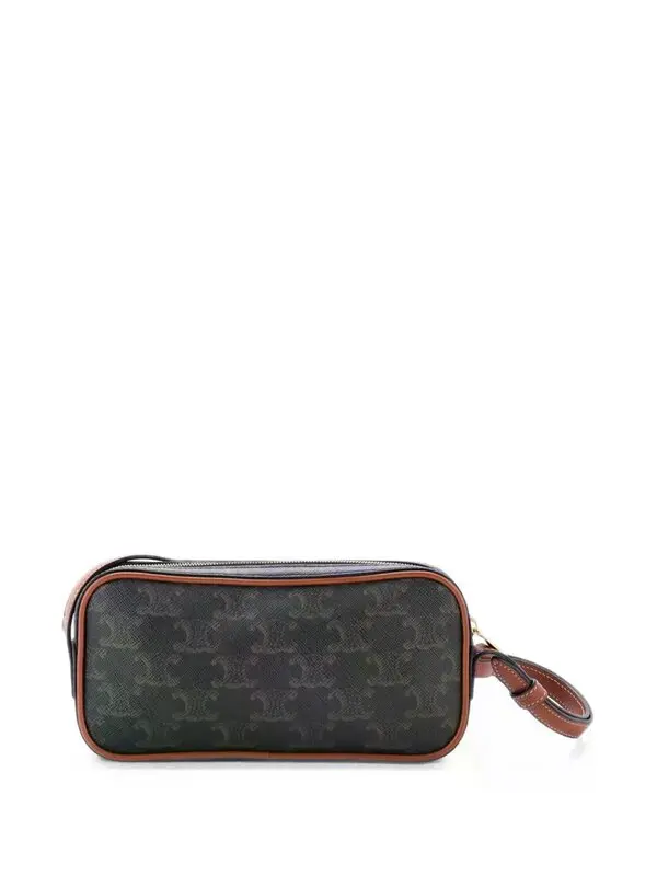 Celine Cuir Triomphe Camera Shoulder Bag Triomphe Coated Canvas With Leather Small Crossbody Bag