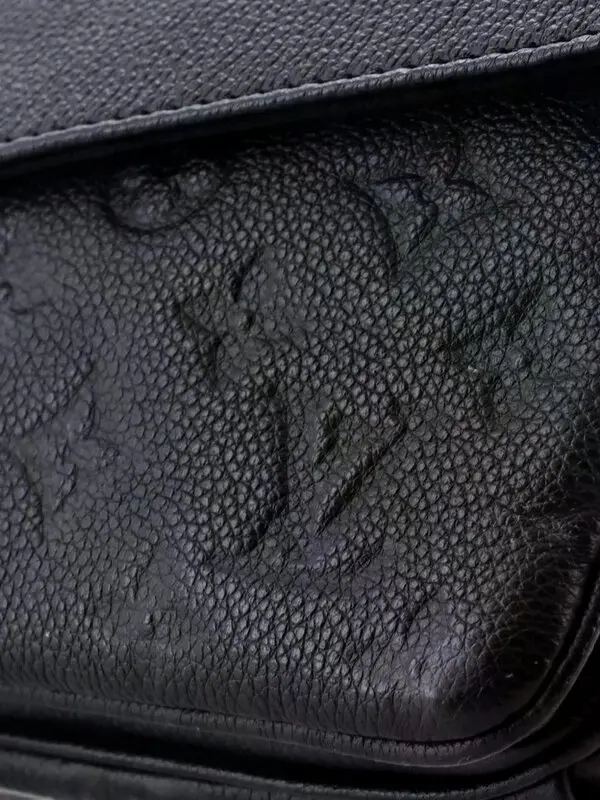LOUIS VUITTON Twice Handbag Monogram Empreinte Leather Crossbody Bag - Black