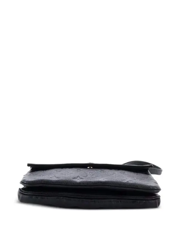 LOUIS VUITTON Twice Handbag Monogram Empreinte Leather Crossbody Bag - Black