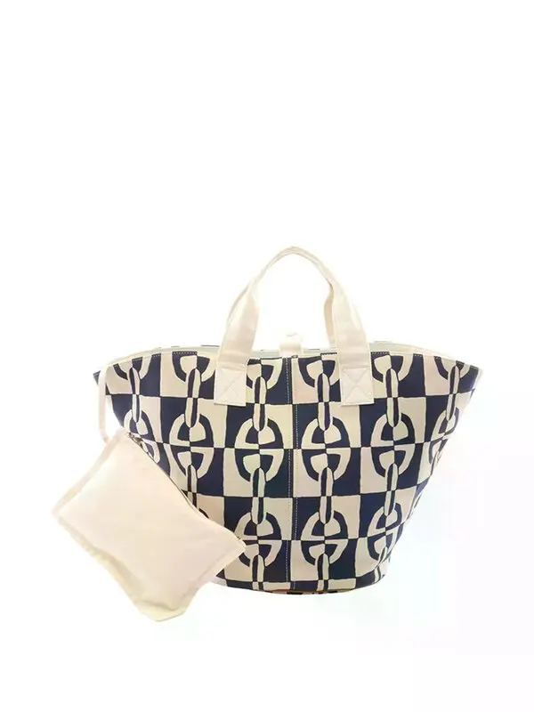 Hermès 2010-2016 Canvas Chain D Ancre Beach Tote Bag
