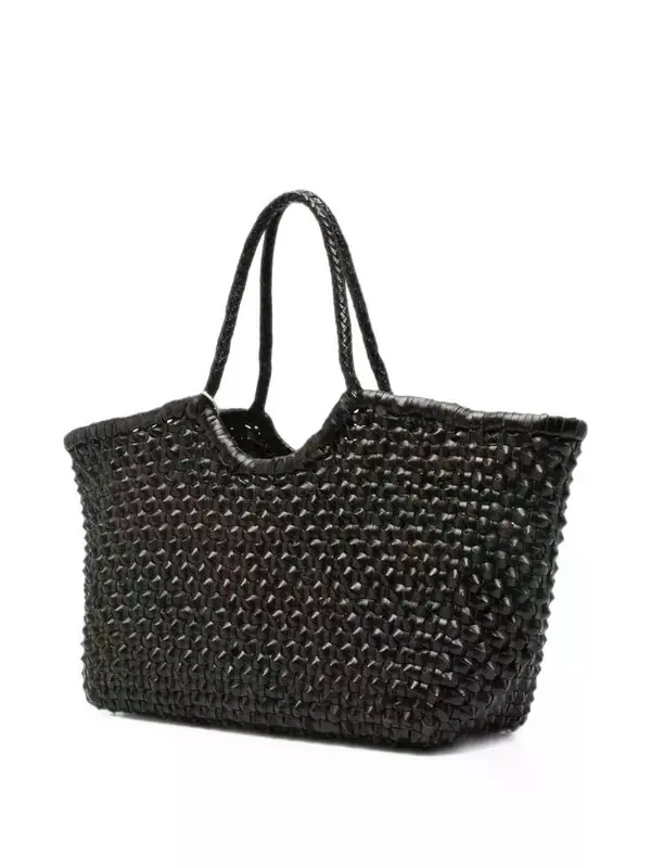 Dragon Diffusion Nantucket Cactus Woven Leather Tote Bag - Brown