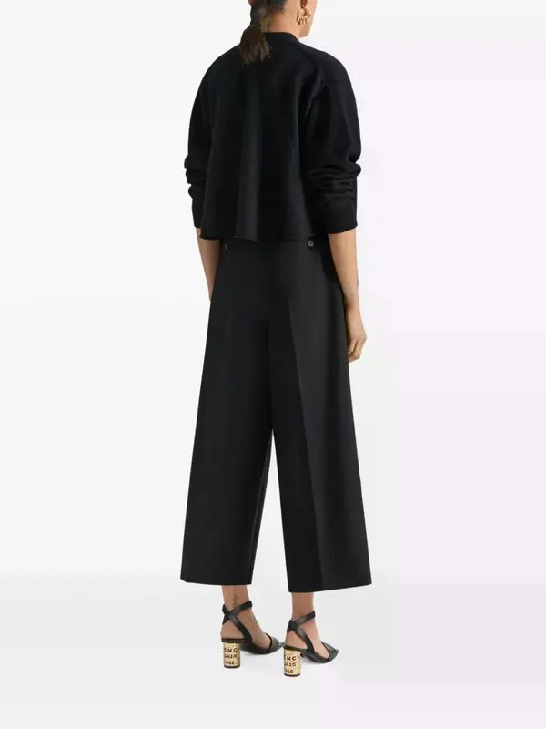 Givenchy Cropped Double Pleat Pants In Wool And Mohair