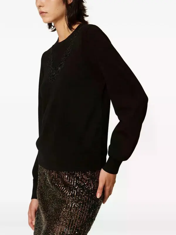 TWINSET Jumper With Macramé Lace Insert