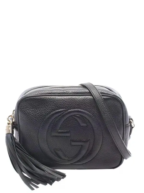Gucci 2000-2015 Calfskin Soho Disco Crossbody Bag - Black