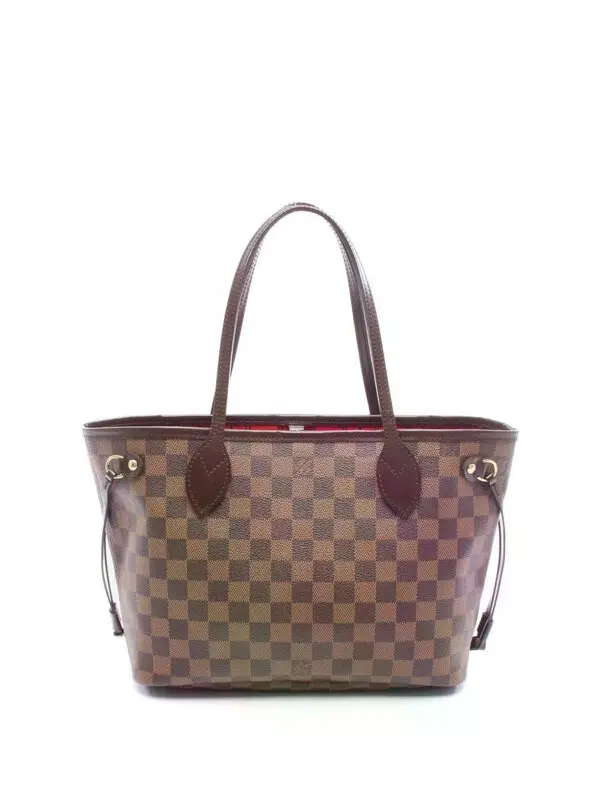 LOUIS VUITTON 2009 Damier Ebene Neverfull Pm Tote Bag - Brown