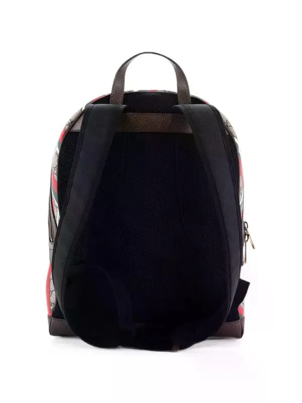 Gucci Zip Pocket Printed Gg Coated Canvas Medium Backpack