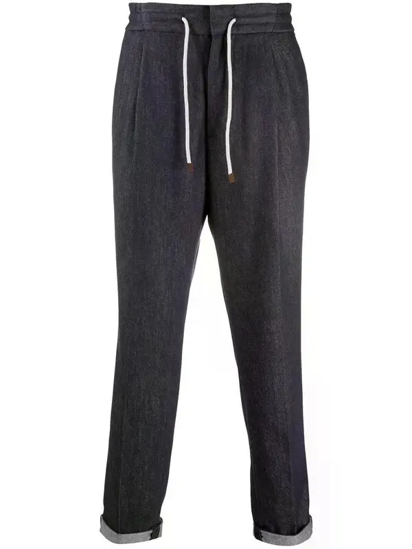 Brunello Cucinelli Drawstring Straight-leg Trousers