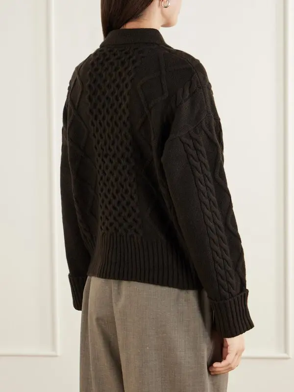 Arch4 Columbia Cable-knit Cashmere Cardigan