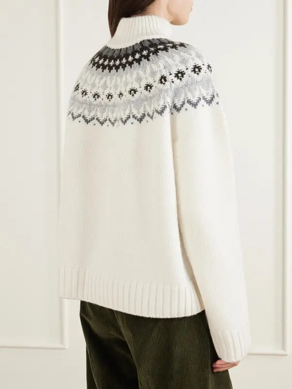 Arch4 Saint Gervais Fair Isle Cashmere Half-zip Sweater
