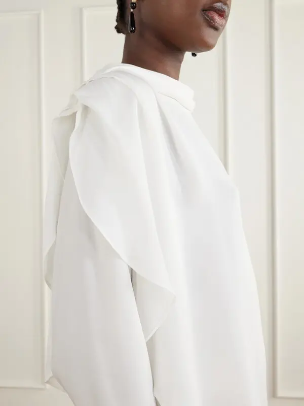 ANDRES OTALORA Una Luz Silk-georgette Blouse
