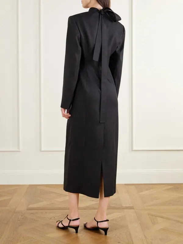HEIRLOME Brigette Silk-twill Midi Dress