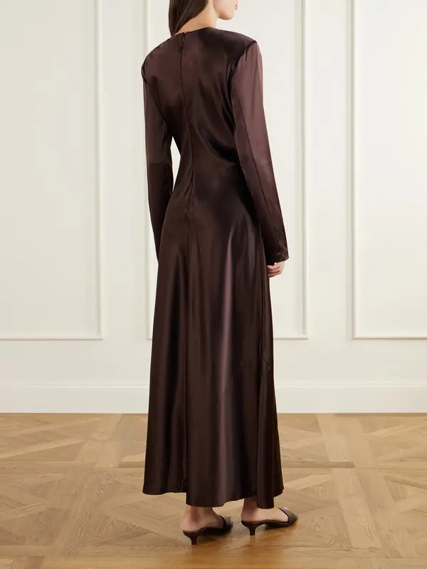 HEIRLOME Mercedes Silk-satin Maxi Dress