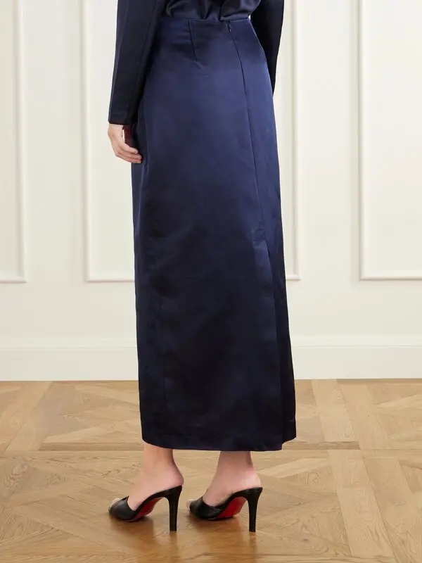 HEIRLOME Sandrita Duchesse-silk Satin Maxi Skirt