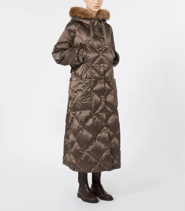 Max Mara Quilted Longline Coat