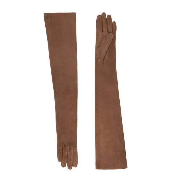 Max Mara Suede Long Gloves