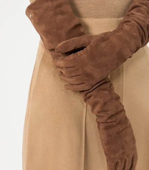 Max Mara Suede Long Gloves