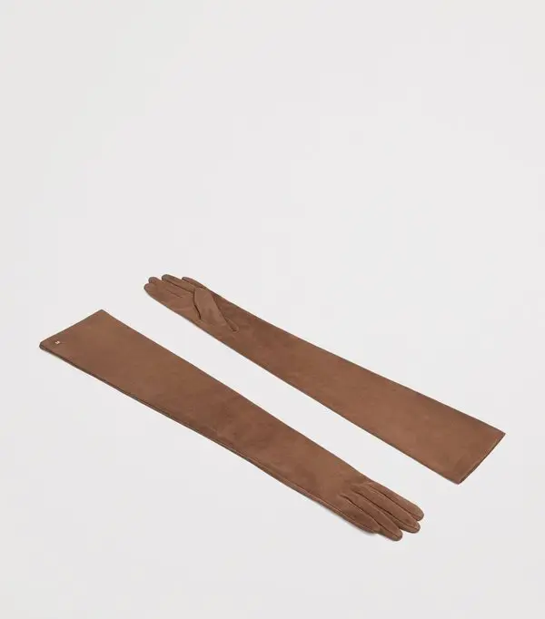 Max Mara Suede Long Gloves