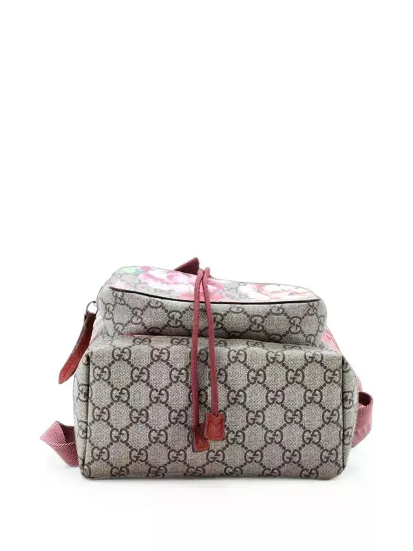 Gucci Buckle Blooms Print Gg Coated Canvas Small Backpack