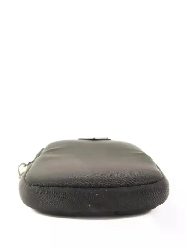Prada Enamelled Triangle Logo Phone Shoulder Bag