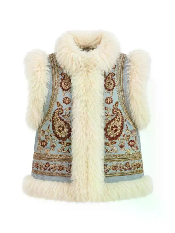 Antik Batik Pauline Embroidered Shearling Jacket