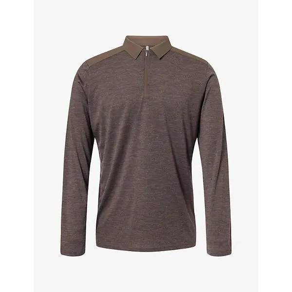 Veilance Contrast Frame Polo Wool-blend Top