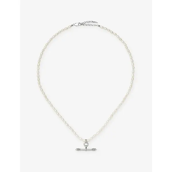 MISSOMA Harris Reed X T-bar -plated Brass Pearl Necklace - Silver