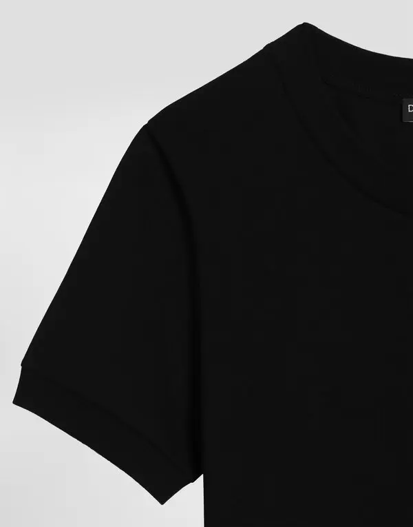 Dolce & Gabbana Cotton T-shirt With Logo T-shirts And Sweatshirts Cotton - Black