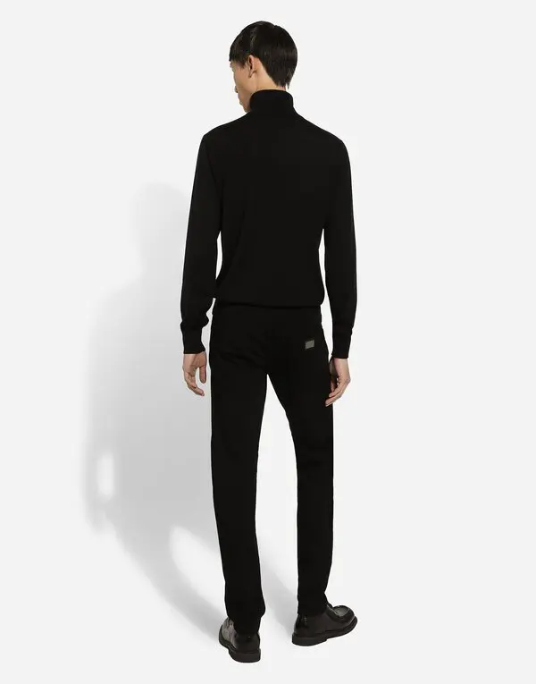 Dolce & Gabbana Washed Black Slim-fit Stretch Jeans Denim Multi-colored