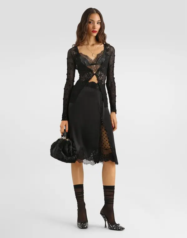 Dolce & Gabbana Satin Skirt Collection Silk