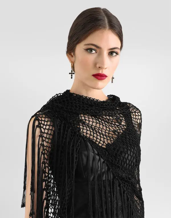 Dolce & Gabbana Viscose Crochet Shawl Collection