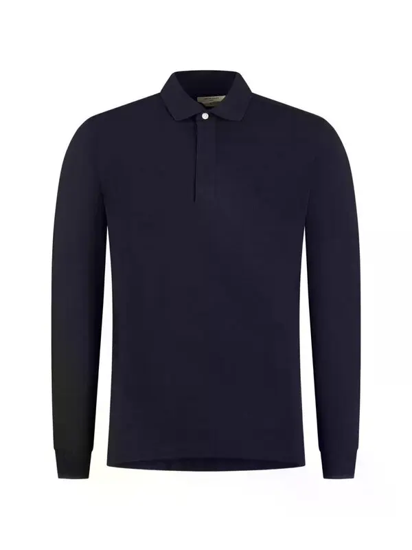 Jacob Cohen Logo-embroidered Long-sleeve Polo Shirt
