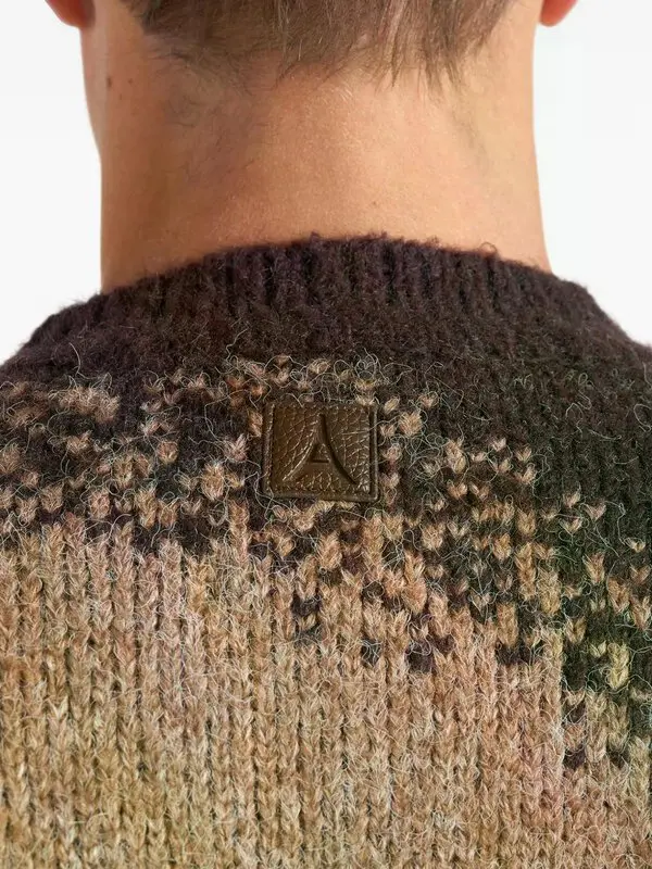 Manière De Voir Ombre Wool Crewneck Sweater