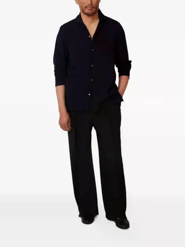 STOFFA Knit Button-down Shirt