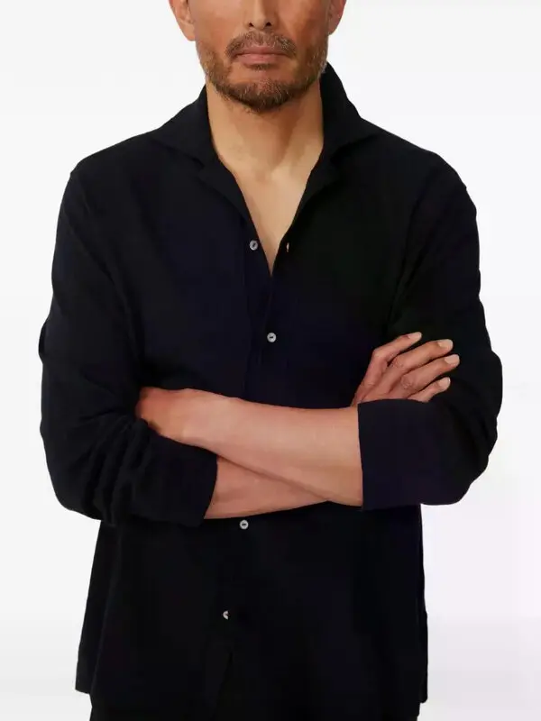 STOFFA Knit Button-down Shirt