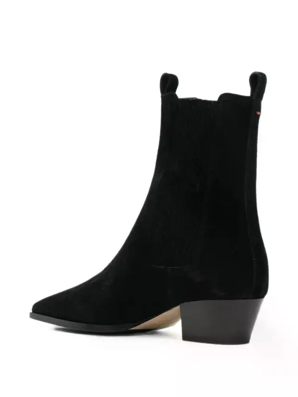 AeydĒ Agata Pointed-toe Suede Boots - Black