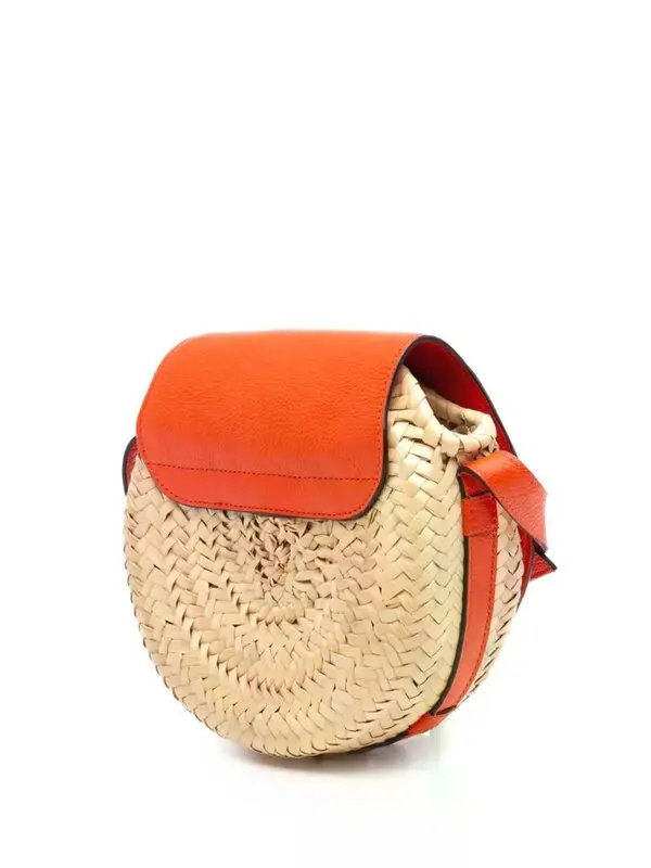 Chloé 2022 Small Raffia Marcie Saddle Crossbody Bag