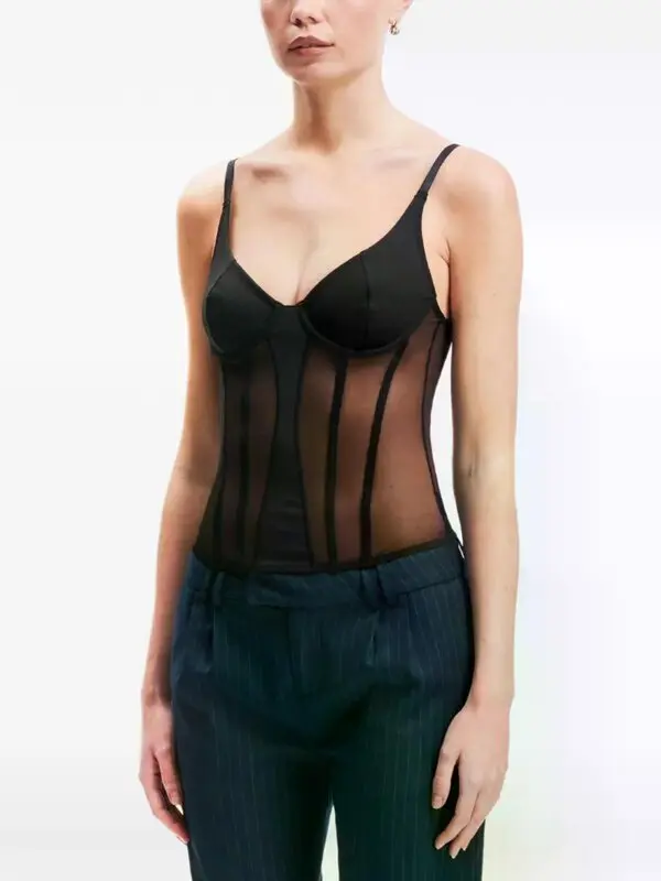 OW Sivara Mesh-panel Corset Top