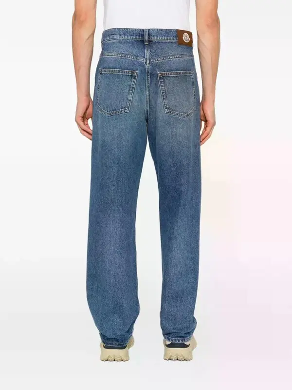 Moncler Logo-patch Straight-leg Jeans